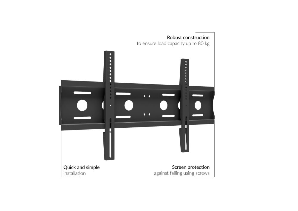 TWB1 Universal fixed wall mount for screens 50 “-86” - EDBAK